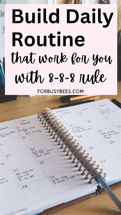 Best 12 How To Create A Daily Routine Schedule To Organize Your Day With The 8 8 8 Rule Artofit