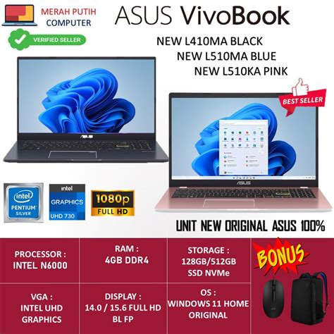 Jual Laptop Asus Vivobook L Ma L Ma L Ka Intel N Gb