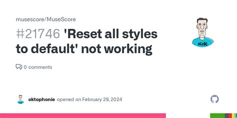 Reset All Styles To Default Not Working · Issue 21746 · Musescore