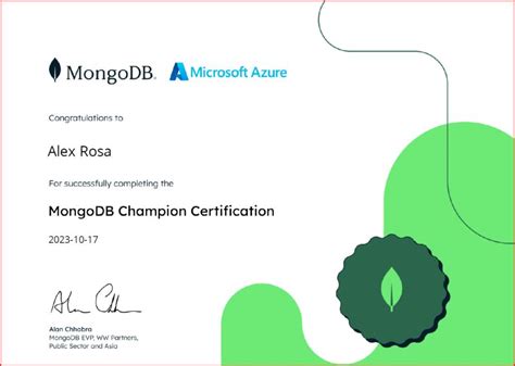 Expanding My Skills Now Lets Work On The Next Mongodb Certification Level Thank You Paul