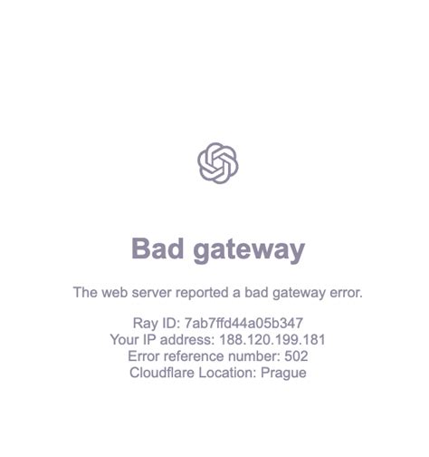 Bad Gateway On Premium Account Logging With With Google Auth O Page ChatGPT OpenAI