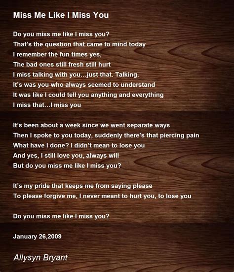 I Miss You Like