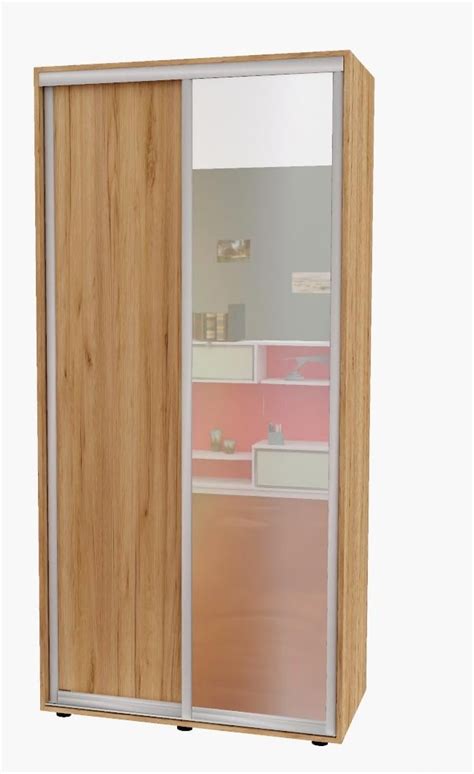 ᐉ Шафа купе дводверна Алекса ДСП Дзеркало 110х45х250 см Дуб крафт