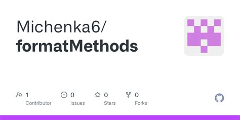 Github Michenka6formatmethods