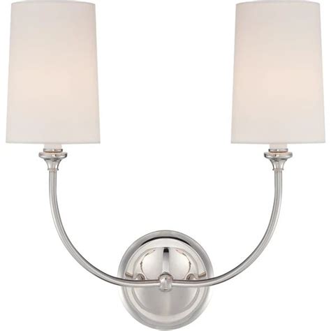 Libby Langdon For Crystorama Sylvan 2 Light Polished Nickel Sconce