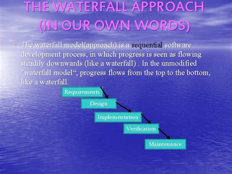 Generic Software Process Models The Waterfall Approach Presenters