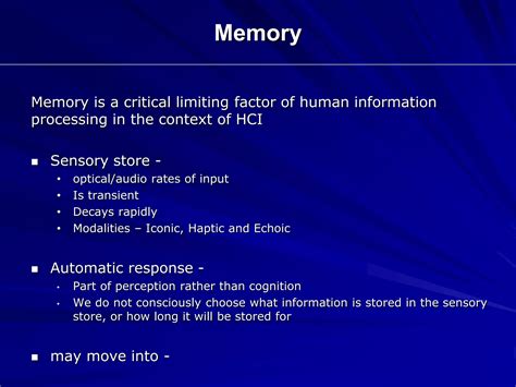 Introduction And Human Information Processing Lecture Ppt
