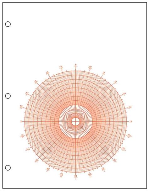 Polar With Radians Graph Paper 14 Red 500 Sheet Ream Geyer