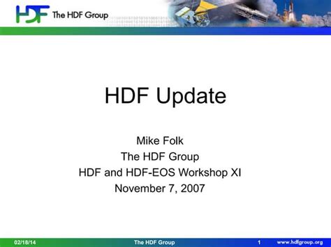 Hdf Update Ppt