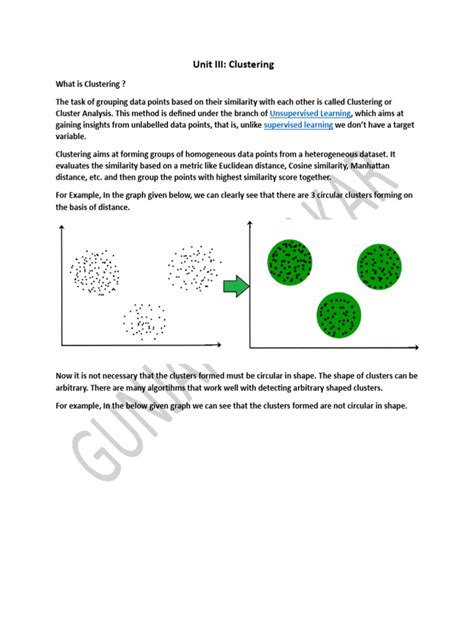 Unit Iii Clustering Pdf Support Vector Machine Cluster Analysis