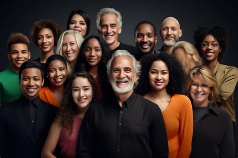 Premium Photo Montage Of People Of Different Ages Genders And Generative Ai