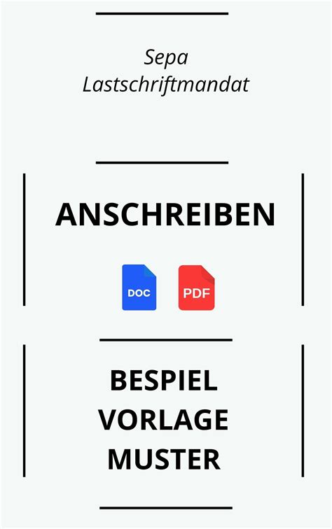 Sepa Lastschriftmandat Anschreiben Muster Und Vorlage
