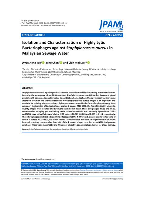 Pdf Isolation And Characterization Of Highly Lytic Bacteriophages