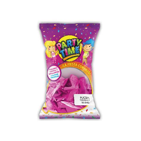 Globos 9 Std Partytime X 50u Fucsia Lyl Futura