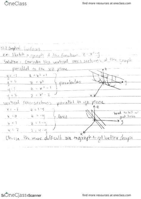 Class Notes For Math 10c At University Of California San Diego Ucsd