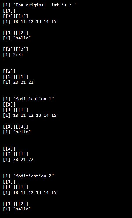 Two Dimensional List In R Programming Tpoint Tech