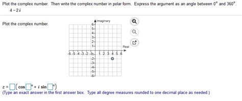 Solved Plot The Complex Number Then Write The Complex Chegg Com
