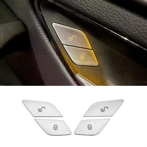 자동차 도어 잠금 해제 버튼 커버 스티커 메르세데스 벤츠 C E 클래스 Glc W205 W213 X253 티몬