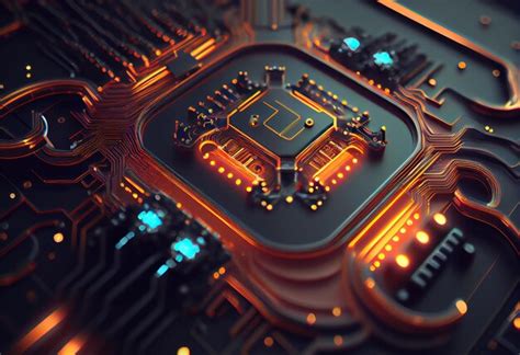 Premium Ai Image Close Up Macro Shot Of Circuit Cyberspace Board With Computer Motherboard