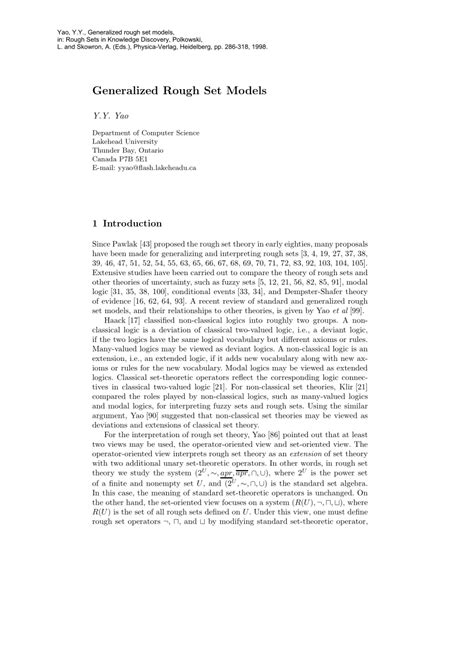 pdf generalized rough set models