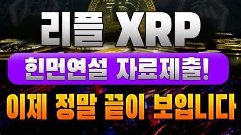 리플 Xrp ｜ 힌먼연설 자료제출 이제 정말 끝이 보입니다 Youtube