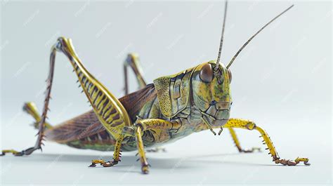 Premium Photo Creative 3d Rendering Of Grasshopper On White Background