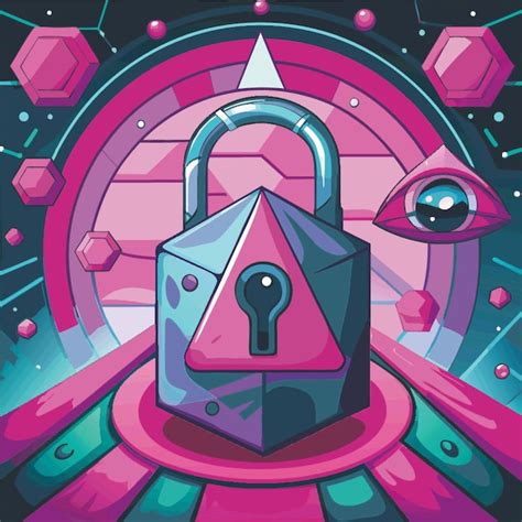 Technology Concept Flat Vector Style Illustration Featuring Encryption Design Elements Premium