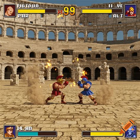 Ps1 Style 3d Fighting Game In A Roman Colosseum On Craiyon