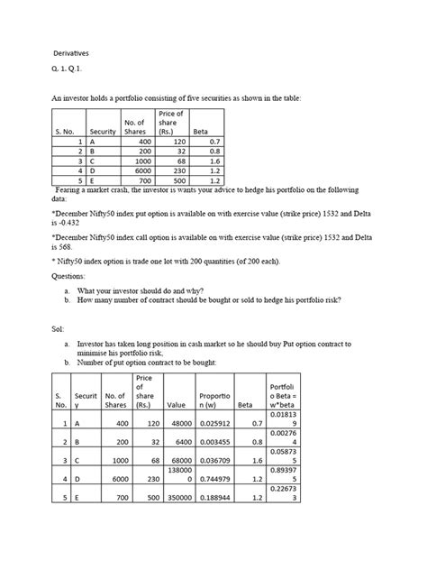 Numerical Derivatives Pdf Futures Contract Hedge Finance