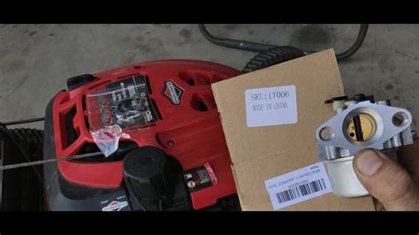 Troy Bilt Lawnmower Carb Replacement with a Chinese Carburetor - YouTube