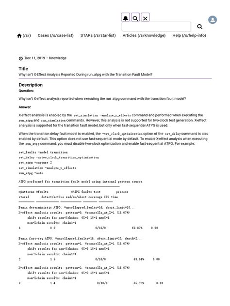 Why Isnt X Effect Analysis Reported During Run Atpg With The Transition Fault Model Pdf