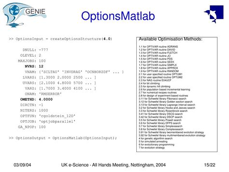 Ppt Tuning Genie Earth System Model Components Using A Grid Enabled