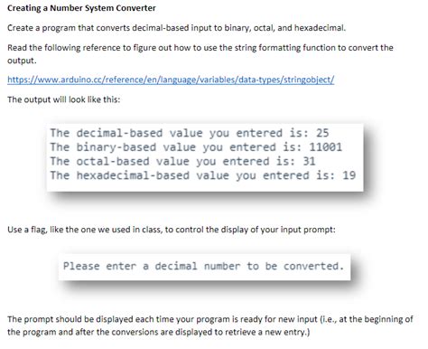 Creating A Number System Converter Create A Program