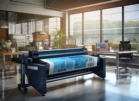 Office Printing Design Blueprints Professional Large Format Plotter At An Engineering Stock