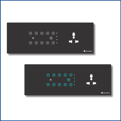 Smart Touch Switch Size 8M 8 Switch 1 Fan 1 Socket