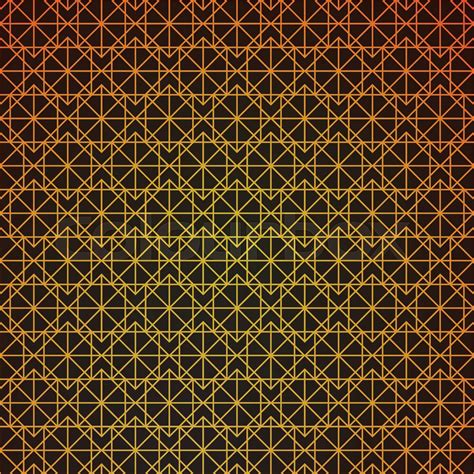 Gold Geometric Retro Abstract Seamless Cube Pattern With Rhombuses