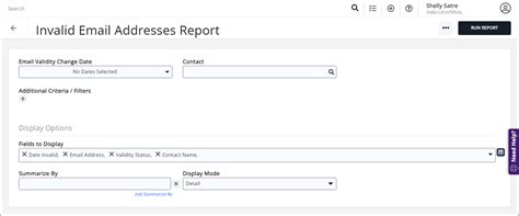 Invalid Email Addresses Report Growthzone