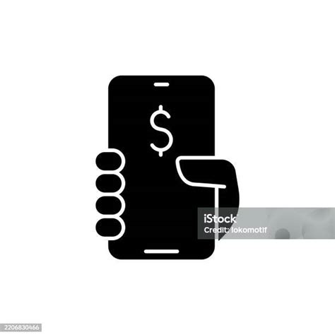 모바일 뱅킹 솔리드 플랫 디자인 아이콘입니다 아이콘은 웹 디자인 모바일 앱 Ui Ux 및 Gui 디자인에 적합합니다 Brand