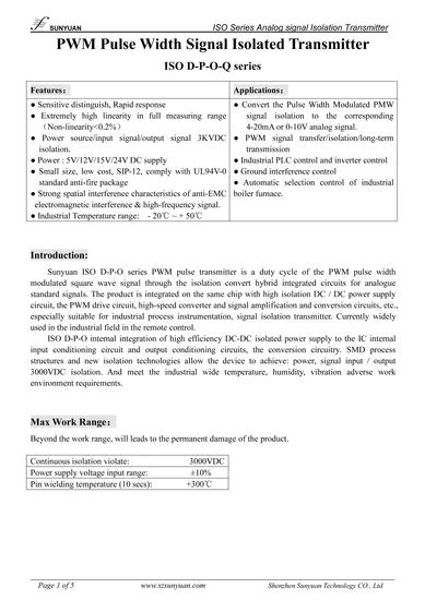 Programmable Isolated Pwm Signal Transmitter Ic Pulse Width Modulation Pwm Output