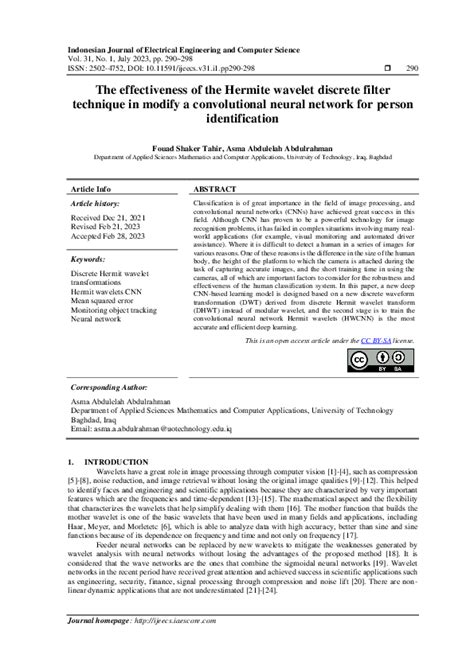 Pdf The Effectiveness Of The Hermite Wavelet Discrete Filter Technique In Modify A