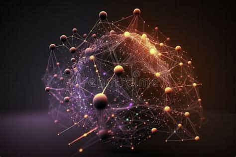 Network Connected Lines Representing Complex Digital Structure