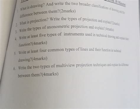 1 What Is Drawing And Write The Two Broader Classifications Of Drawing And The Difference