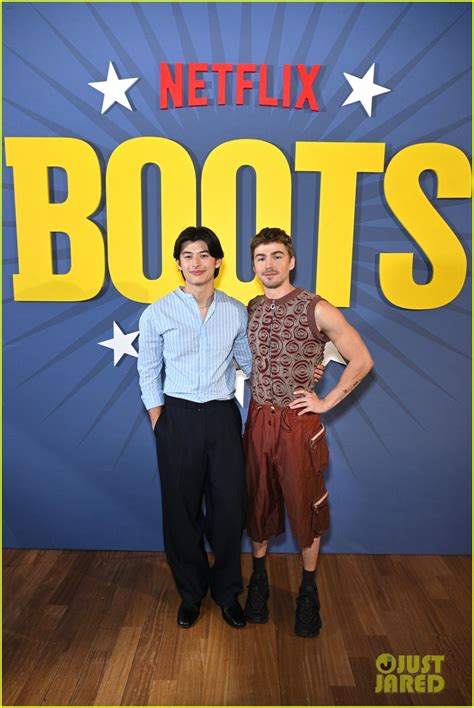 Miles Heizer And Angus Obrien Put Arms On Display At Boots Celebration