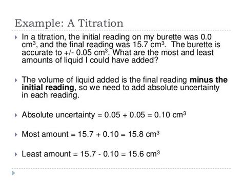 Calculating Uncertainties
