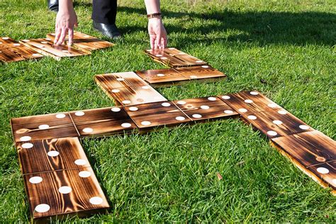 Giant Garden Games Wooden Outdoor Dominoes Game How Can This