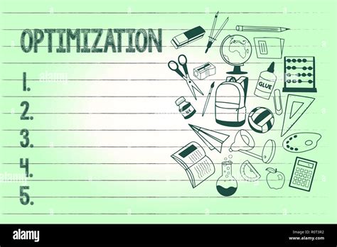 Handwriting Text Writing Optimization Concept Meaning Making The Best Or Most Effective Use Of