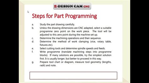 Video9 G Code Mcode Part Prog 2 Youtube