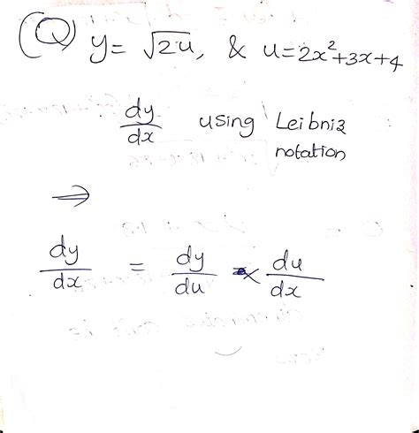 [solved] using the leibniz notation apply the chain rule to determine