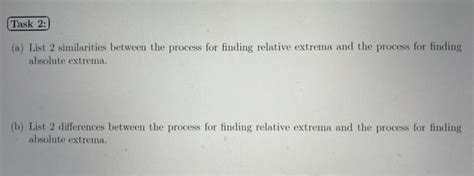 Solved 1 Analyze The Relative And Absolute Extrema For The