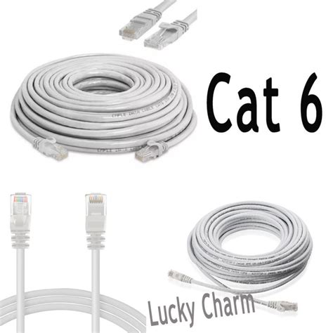 Cat6 Cat 6 10m 15m 20m 30m 50m Meter Utp Ethernet Lan Network Cable